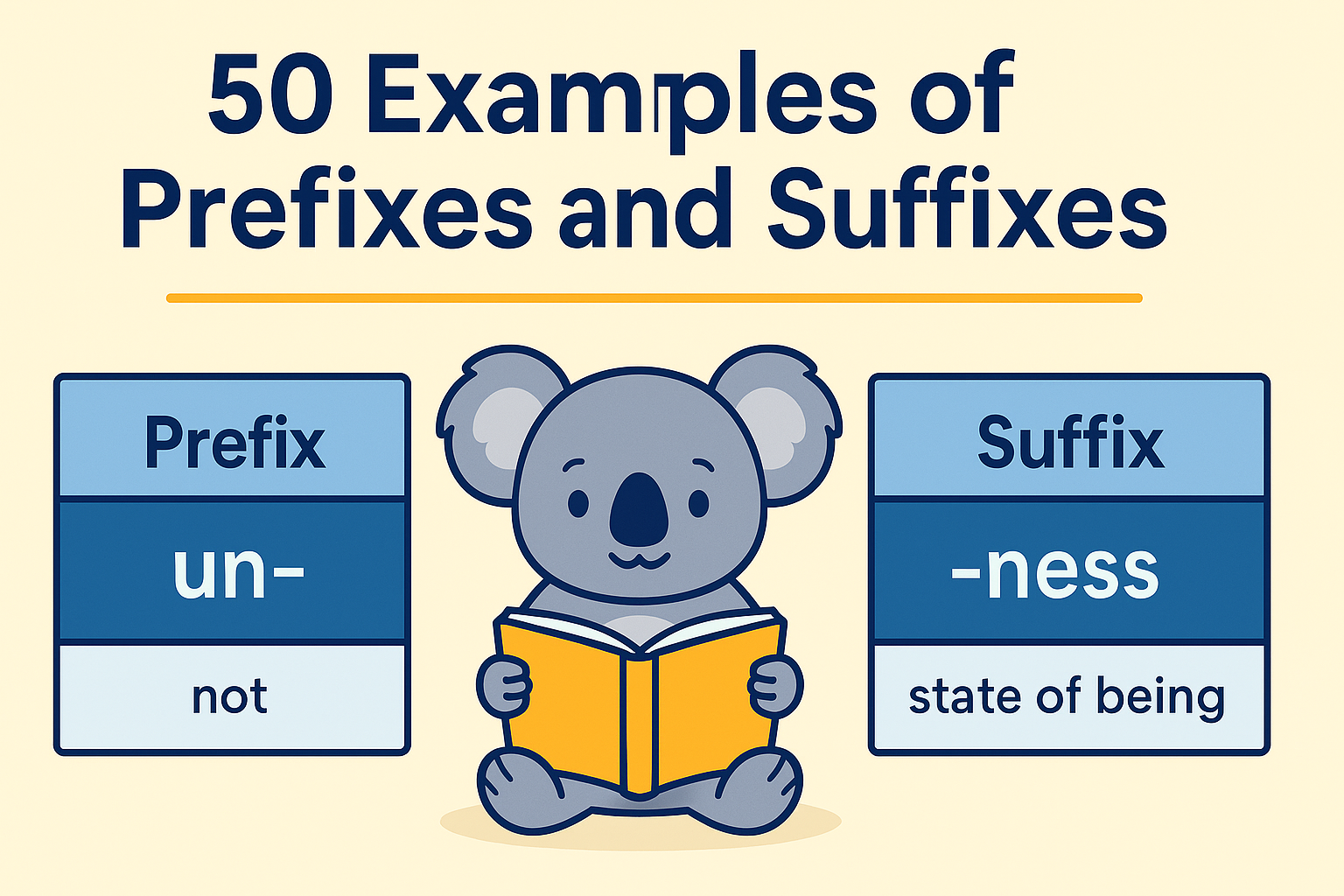 50 Examples of Prefixes and Suffixes