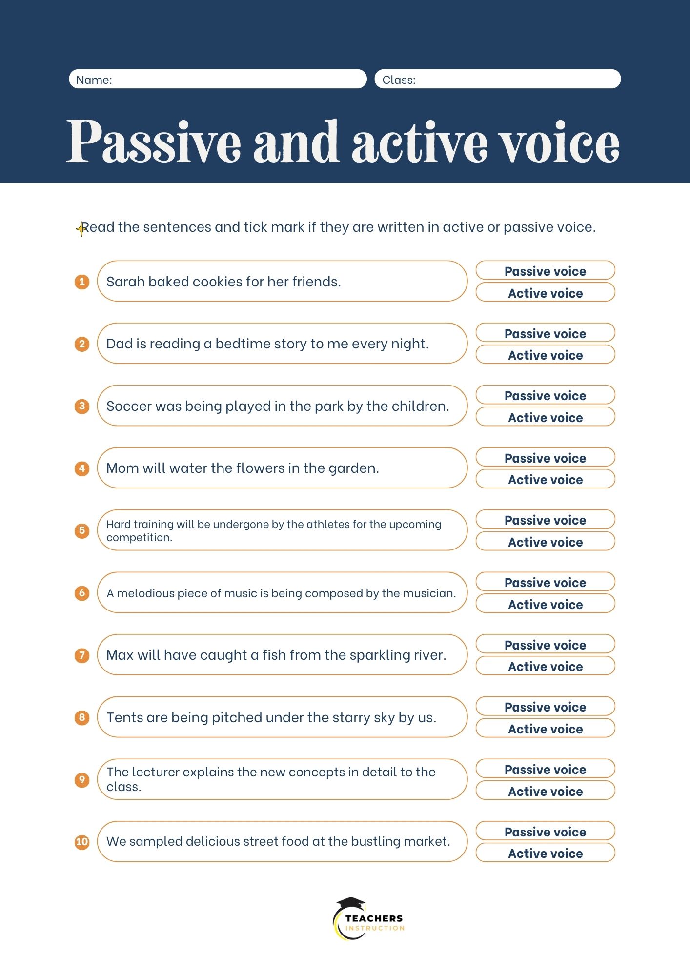 English Worksheets Passive Voice Present Simple Past